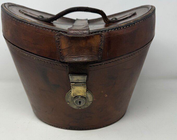 Victorian Leather Top Hat Box With Original Straps. - Etsy