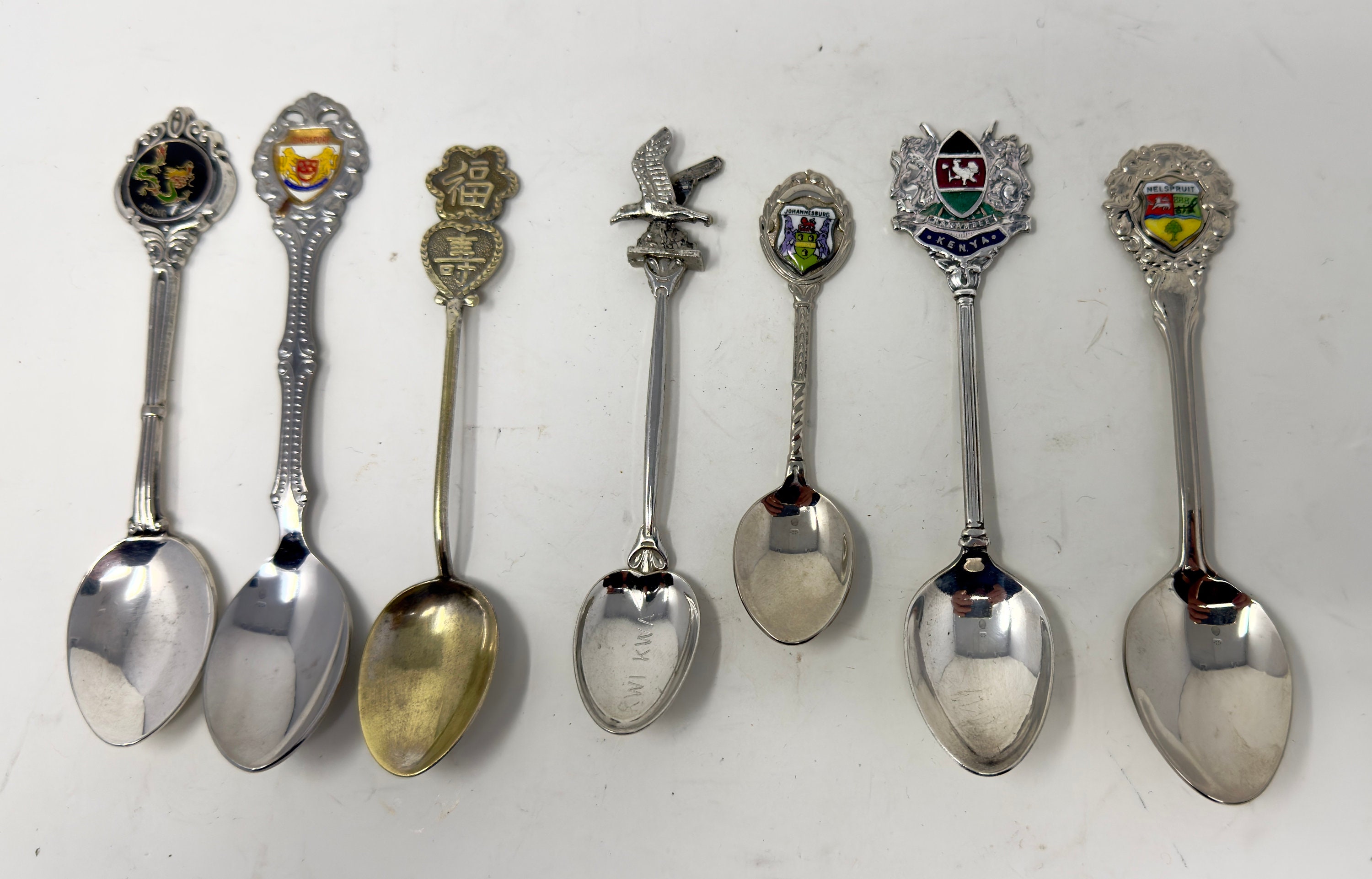 Set of 6 Collector Spoons Hong Kong Singapore Africa 3.54.75 - Etsy