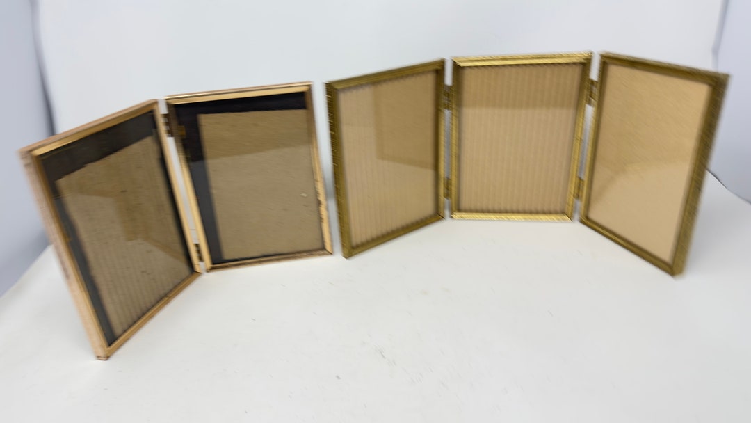 2 Pairs of MCM Brass Frames 5" by 7" One Double and One Triple - Etsy