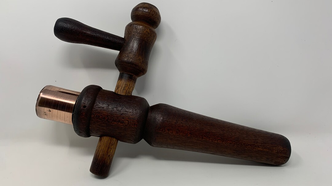 LARGE RARE Hard Wood Spigot With Copper 12" Long for a GIANT Barrel - Etsy