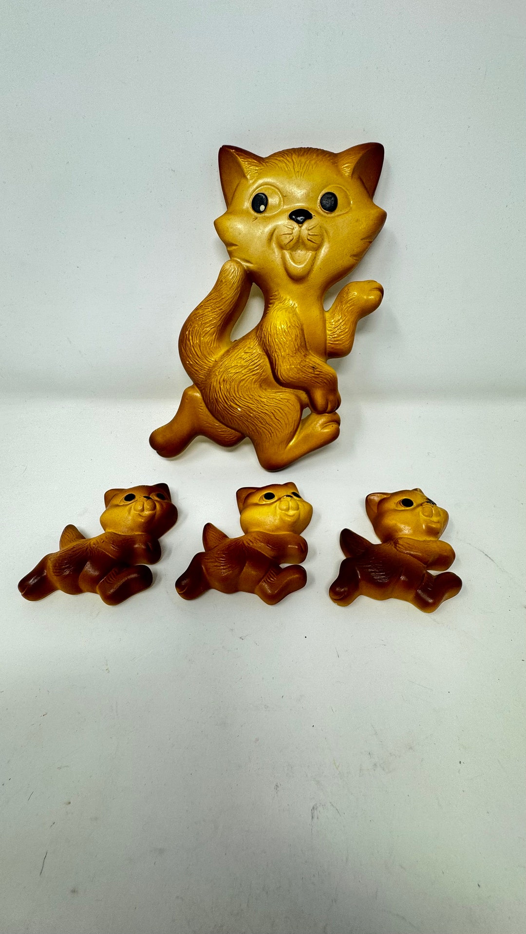 1970's Miller Studio Chalkware Cat Family Wall Art Set of 4 - Etsy