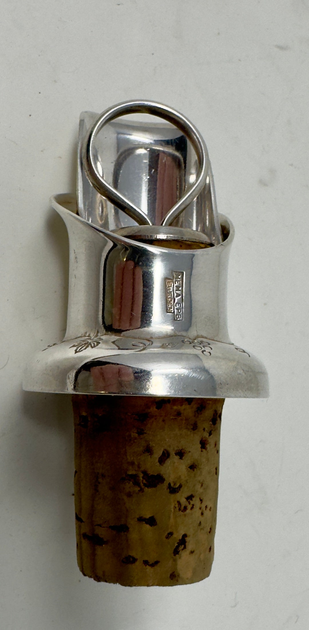 MCM MEMA EPB "the Drip Stopper Wine Bottle Pourer - Silver Plate ...