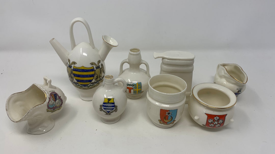 Set of 7 British W.H. Goss Collectable Large Miniatures - Etsy