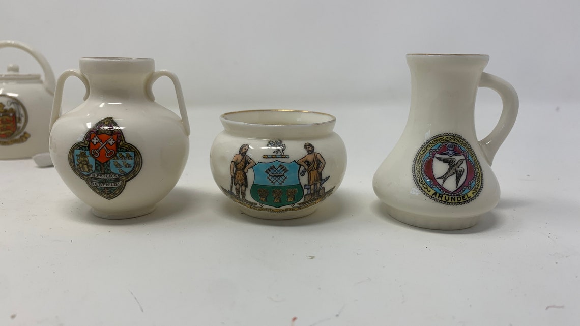 Set of 11 W.H. Goss Small English Crested Ware - Etsy