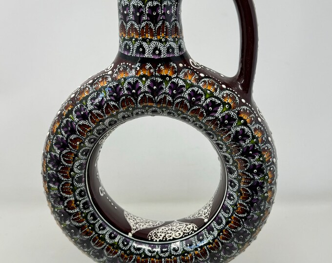 Vintage Turkish Hittite Wine Decanter Avanos Turkey - Venessa Ceramic ...