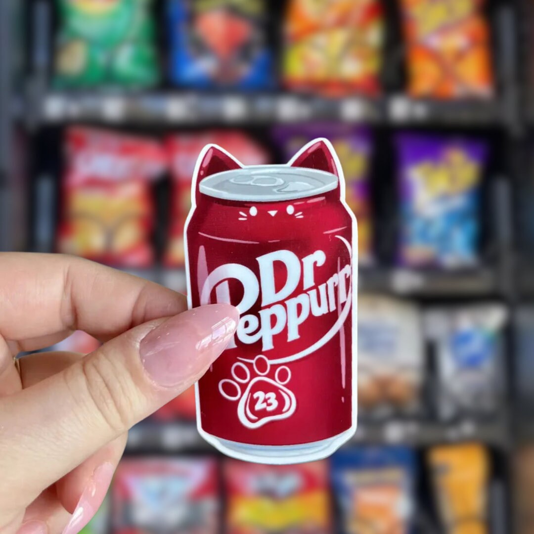 Dr Peppurr Cat Soda Sticker: Water Resistant Decal - Etsy