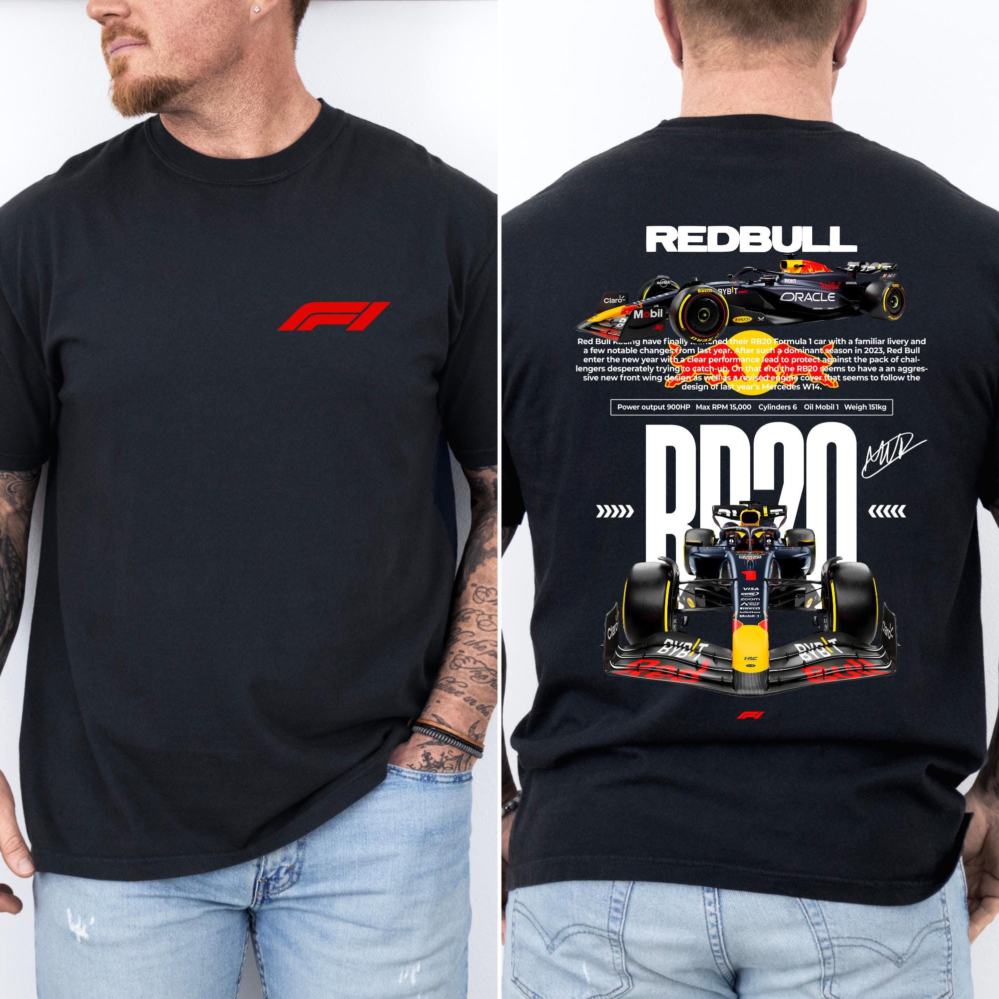 Formula 1 Racing T-shirt, Red Bull, Motorsport Fan Tee, Unisex Cotton ...