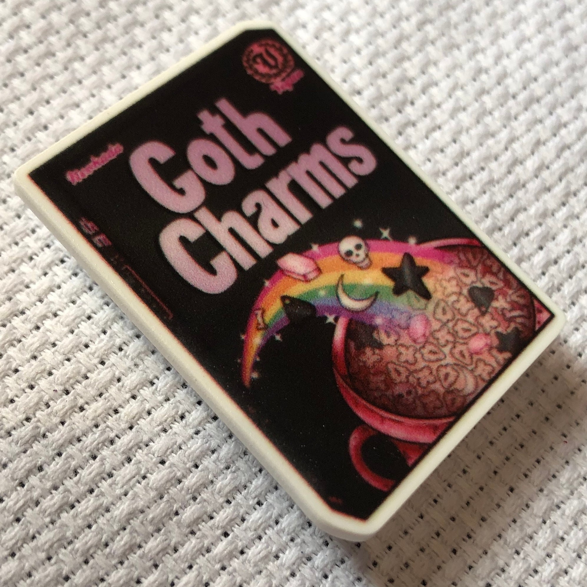 Goth Cereal Cross Stitch Embroidery and Planner Accessory | Etsy