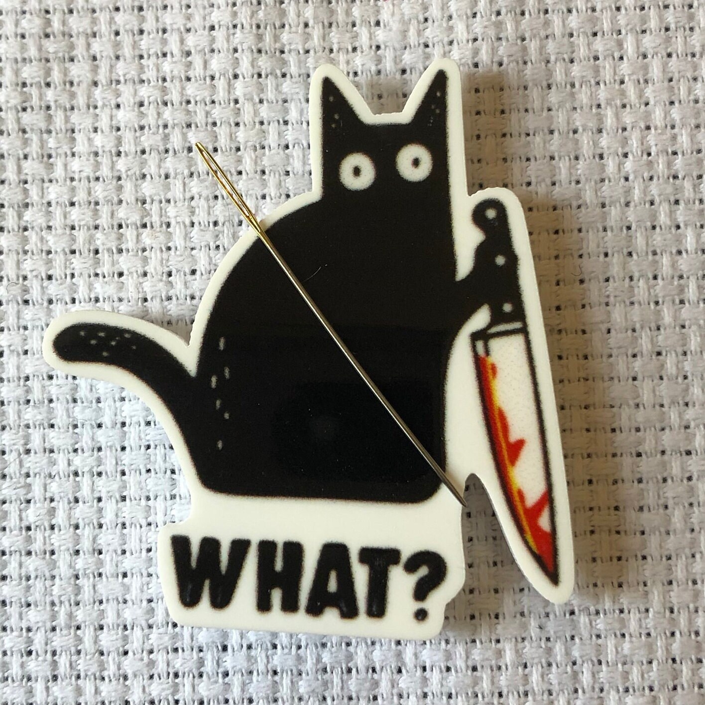 What Stabby Kitty Cross Stitch Embroidery and Planner - Etsy