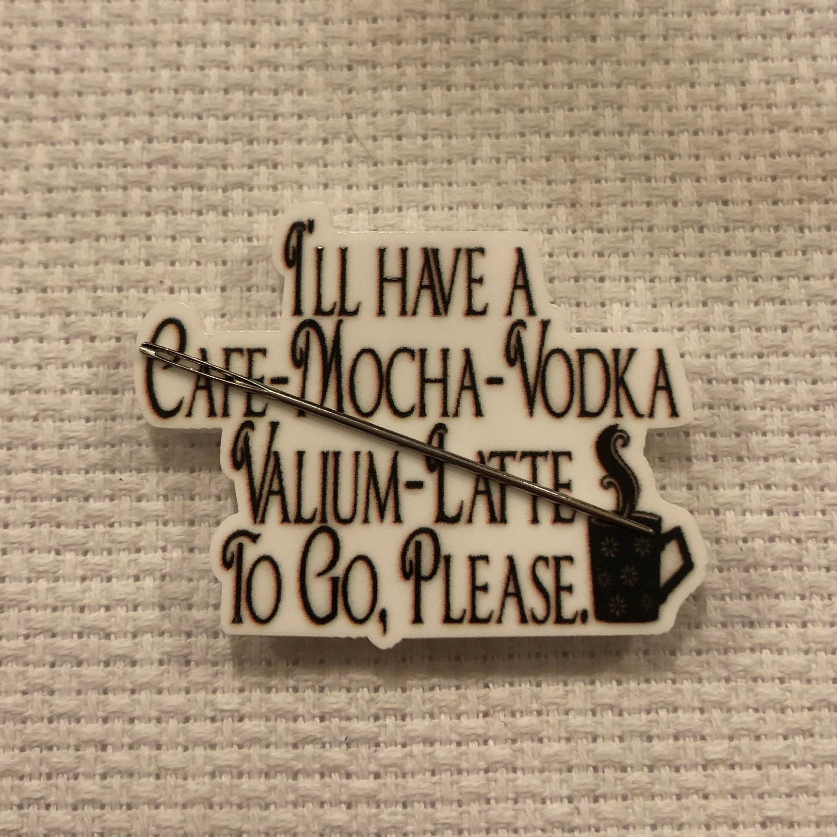Vodka Valium Latte Cross Stitch Embroidery and Planner - Etsy