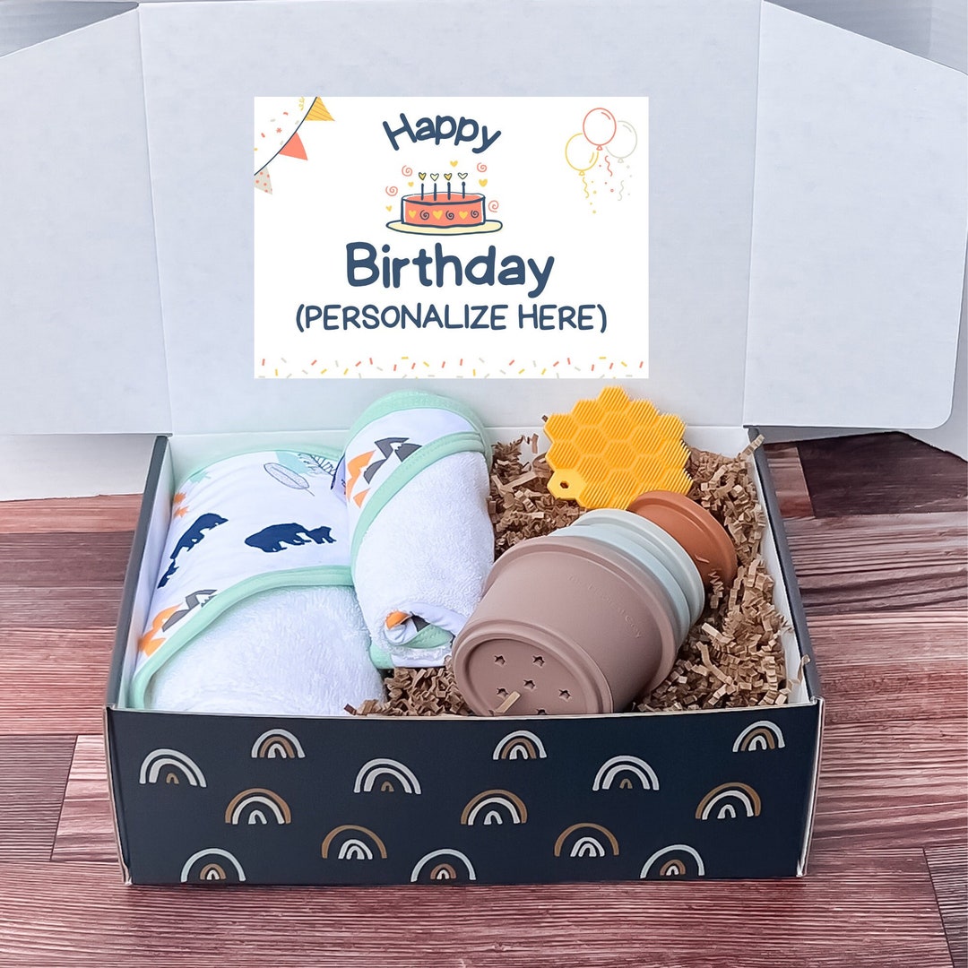Baby to Toddler Birthday Bath Gift Box - Useful & Fun 1 Year Old, 2 ...