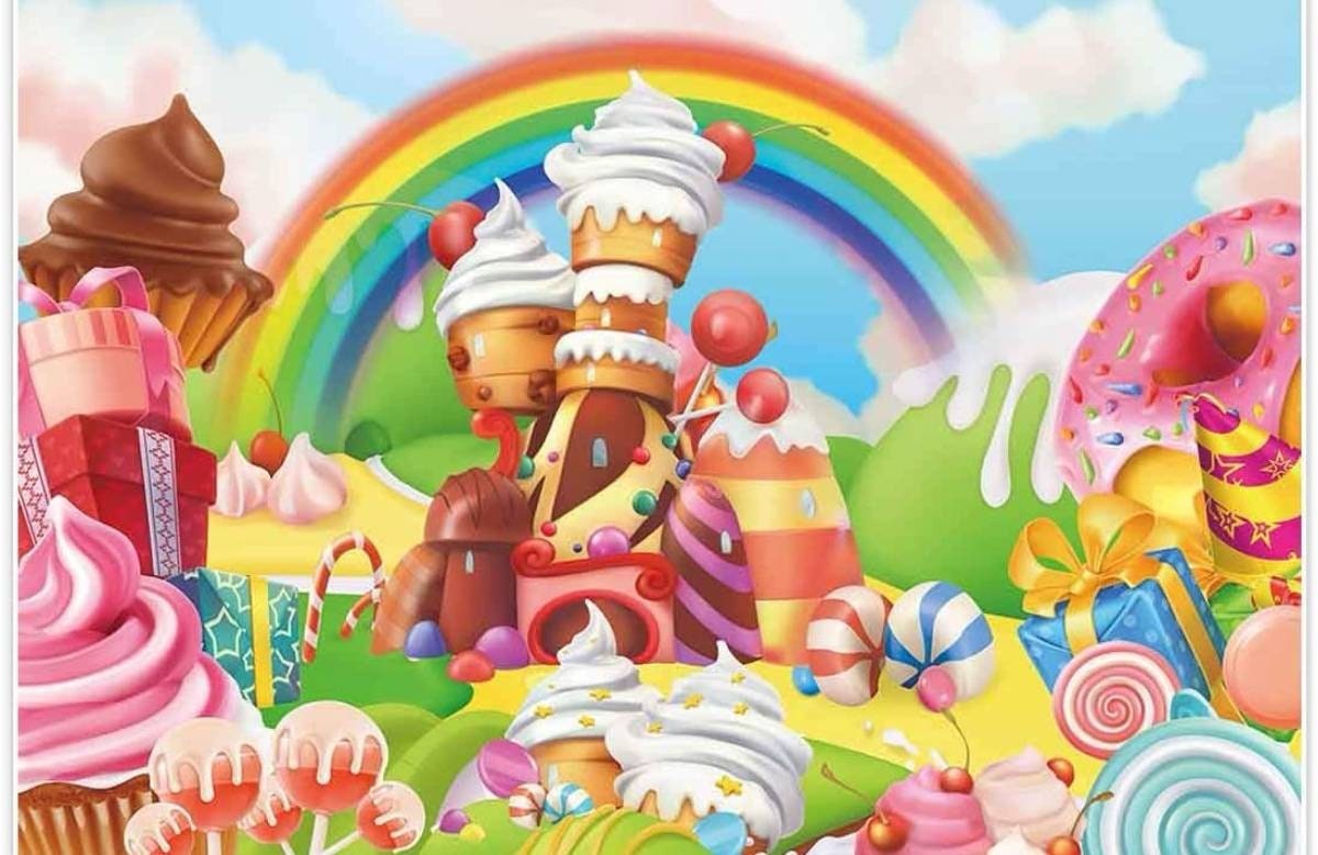 Realistic Candyland Background
