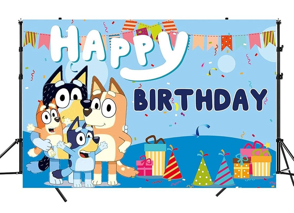 3x5ft Bluey Backdrop Bluey Party Supplies Bluey Birthday Bluey | Etsy