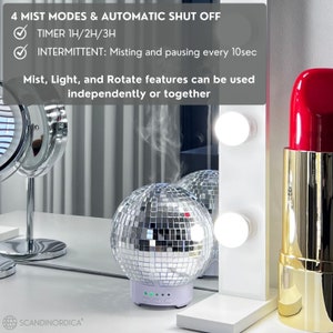 SCANDINORDICA Disco Ball Diffuser Rotating Disco Ball Decor for Home ...