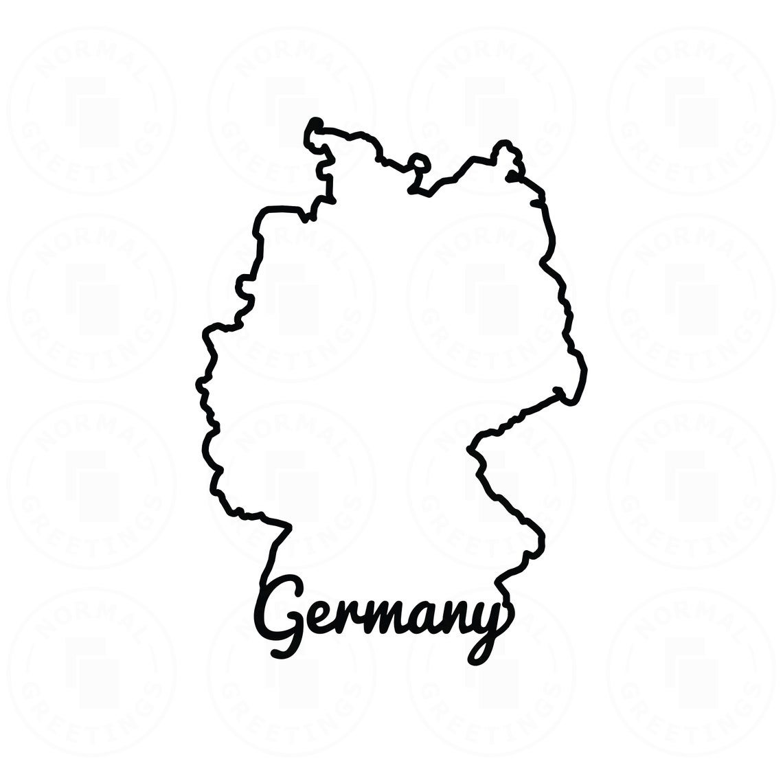 Germany Map Germany Outline German Cricut Files Cut Files SVG PNG ...