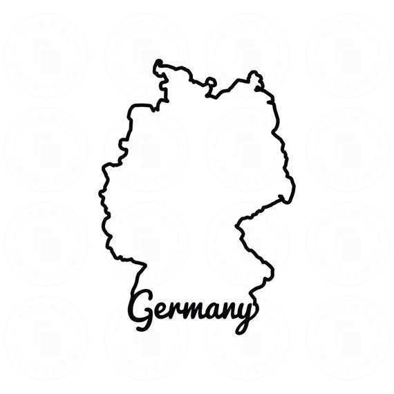 Deutschland Landkarte Deutschland Umriss Deutsche Cricut - Etsy.de