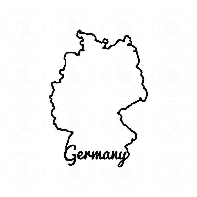 Outline Map of Germany Svg - Etsy