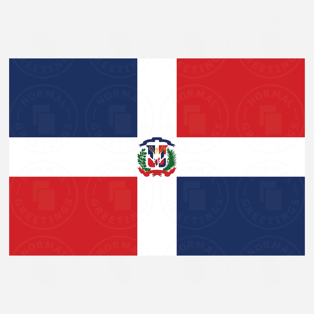 Dominican Republic Flag SVG File Bandera Dominicana Minimalist Simple ...