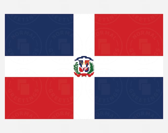 Dominican Republic Flag SVG File Bandera Dominicana Minimalist Simple ...