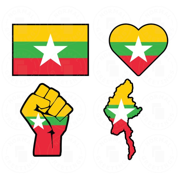 Myanmar Flag Burma Flag SVG PNG Bundle Burmese Flag Burmese | Etsy