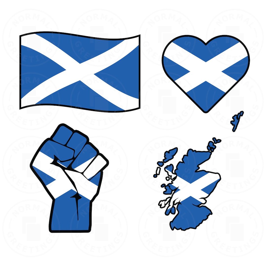 Scotland SVG PNG Bundle Scottish Flag St Andrew's Cross Saltire Cricut ...