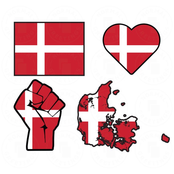 Denmark Flag SVG PNG Bundle Danish Flag Nordic Pride - Etsy