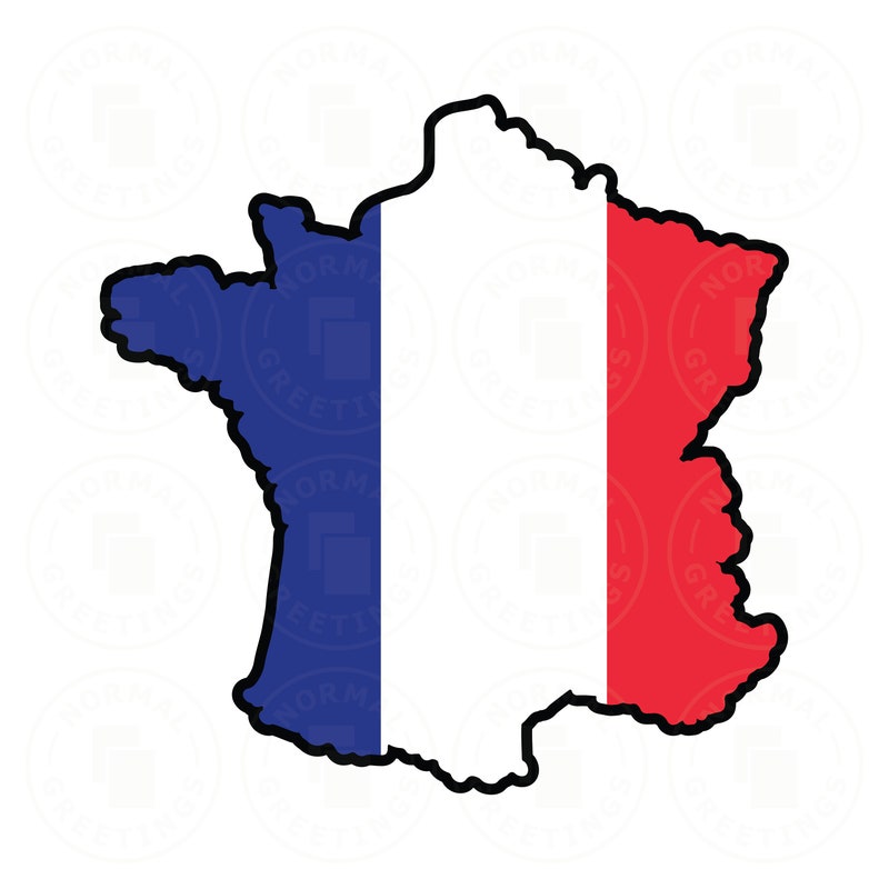 France Flag Map - Etsy UK