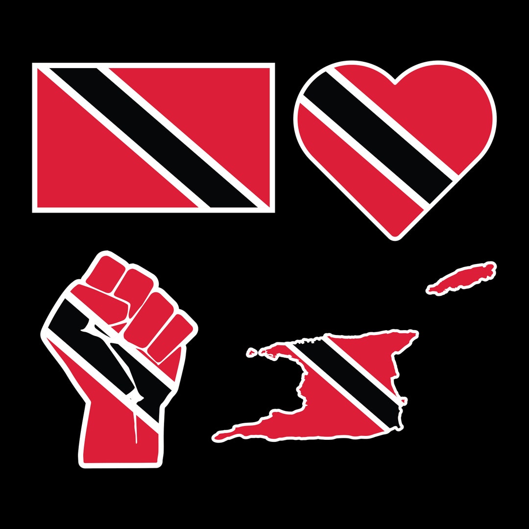 Trinidad and Tobago SVG PNG Bundle Trinidadian Flag Tobagonian Flag ...