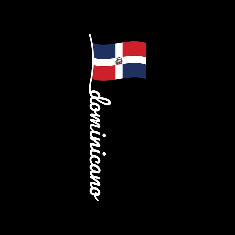 Dominican Republic Flag Dominicano Flagpole Script SVG File - Etsy