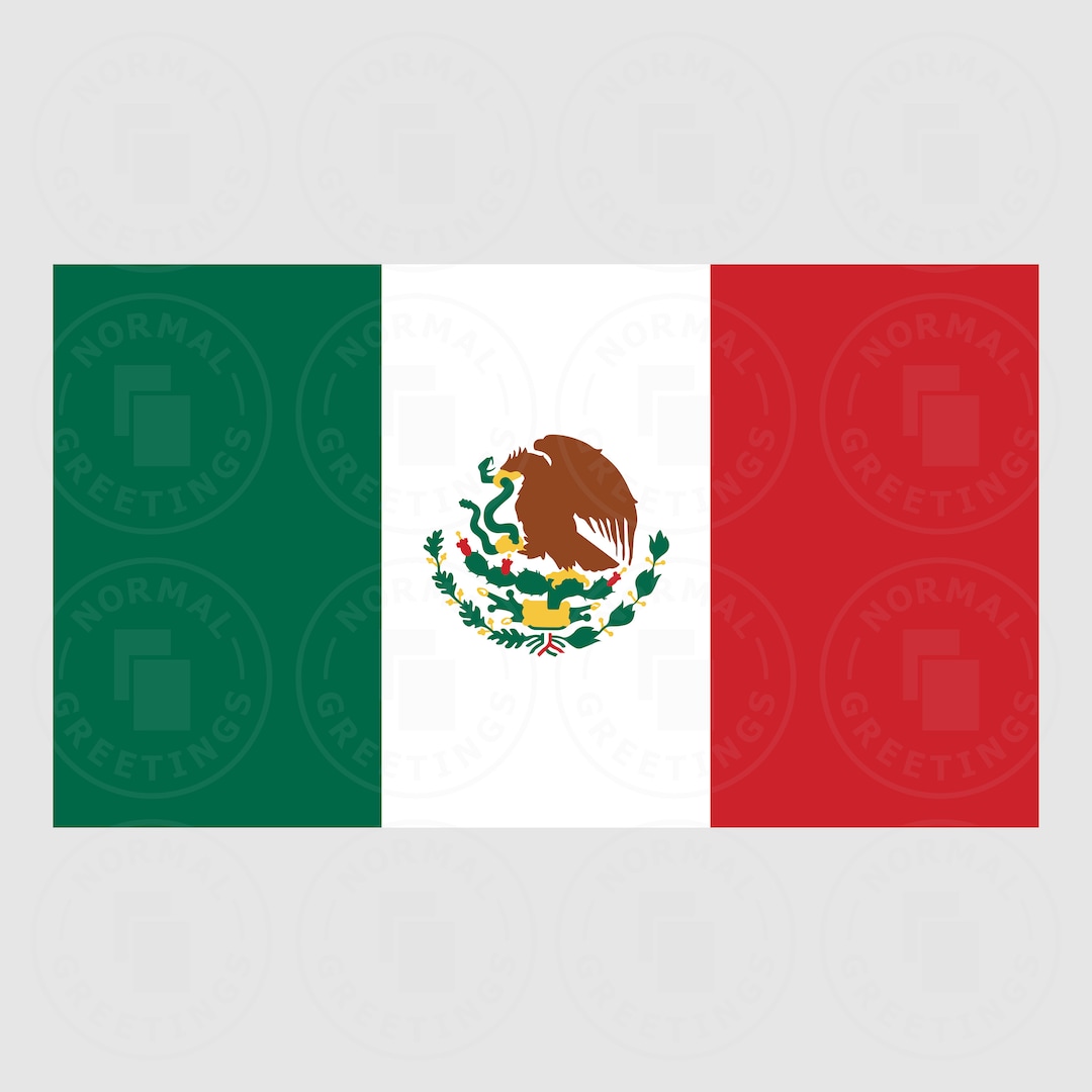 Mexican Flag SVG File Bandera Mexicana Minimalist Simple De Mexico ...