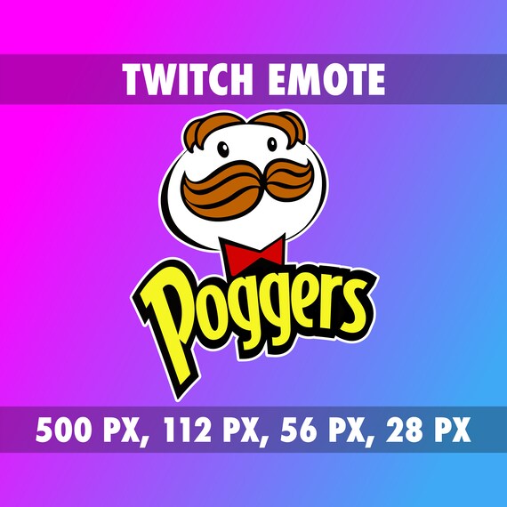 Poggers Twitch Emote Meme Discord Youtube Emojis Subscriber | Etsy UK