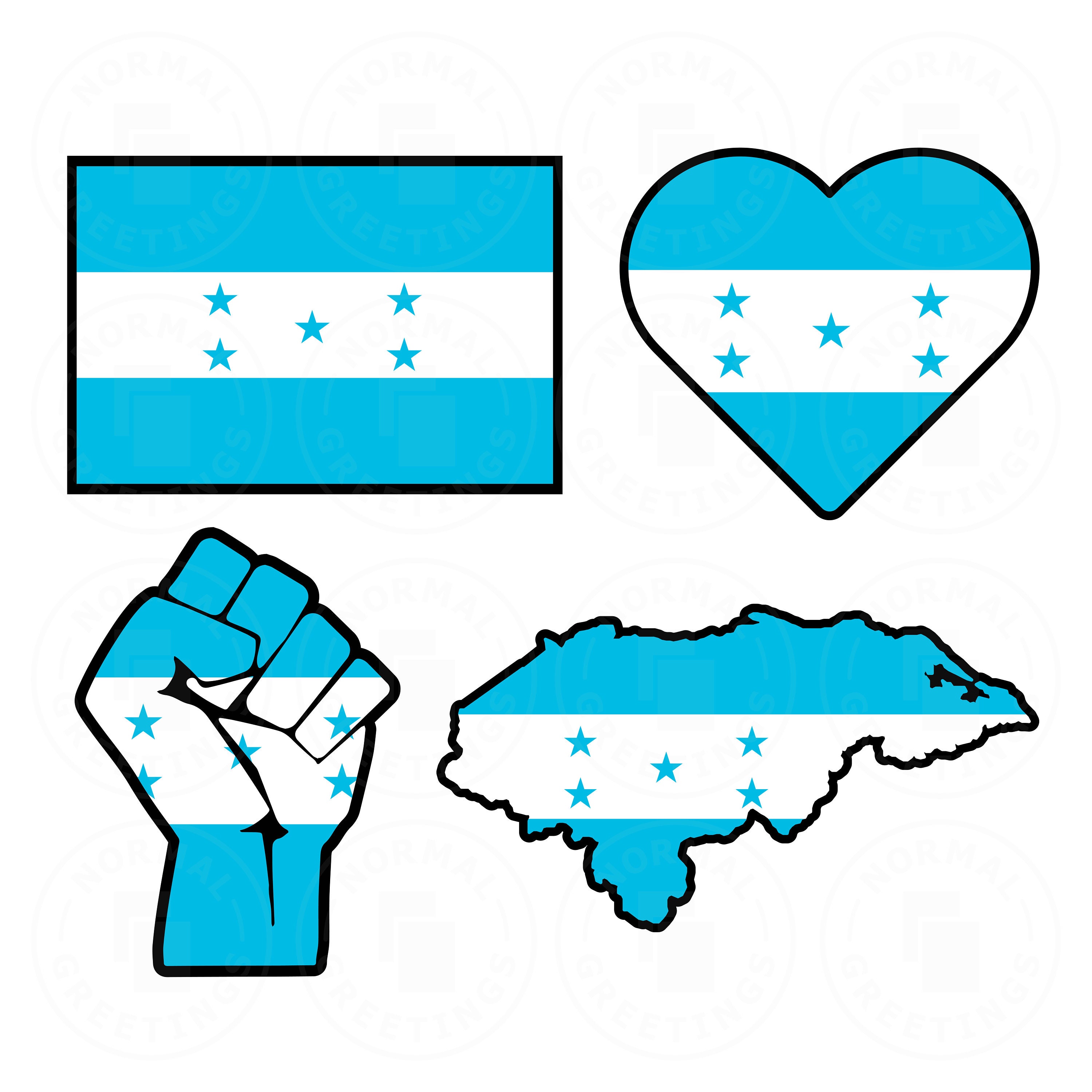 Honduras SVG PNG Bundle Flag Bandera Hondureña Cricut Files Cut Files ...