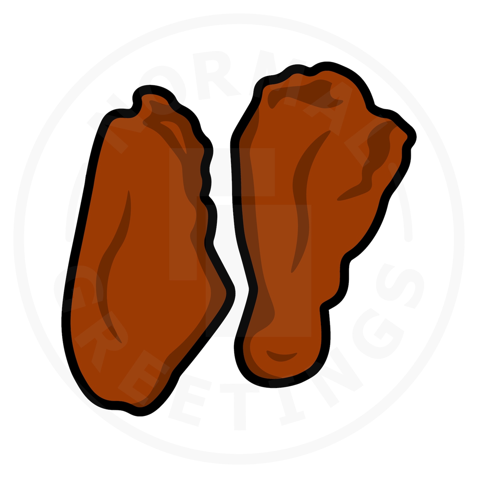 Chicken Wing Buffalo Wing Clipart Vector Illustration Cricut Files Cut ...