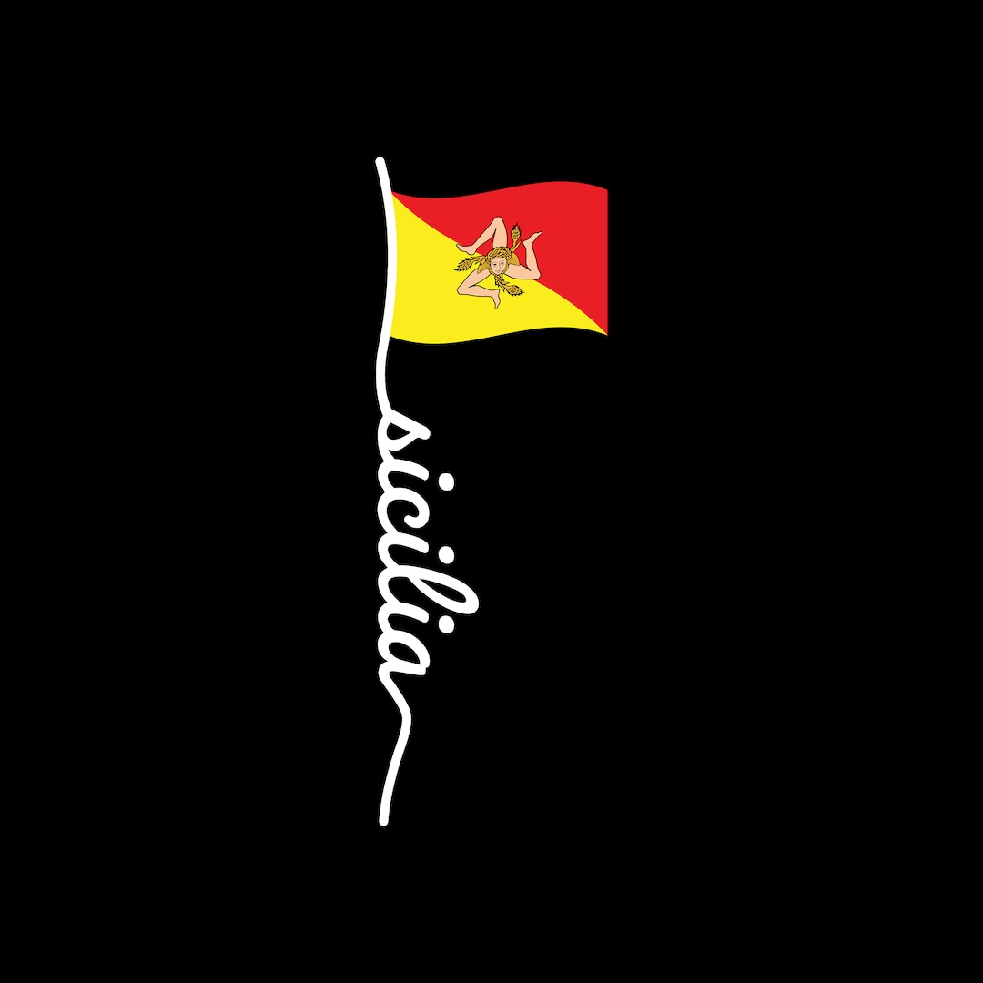 Sicily Sicilia Flagpole Script SVG PNG Sicilian Flag Sicilian Pride ...
