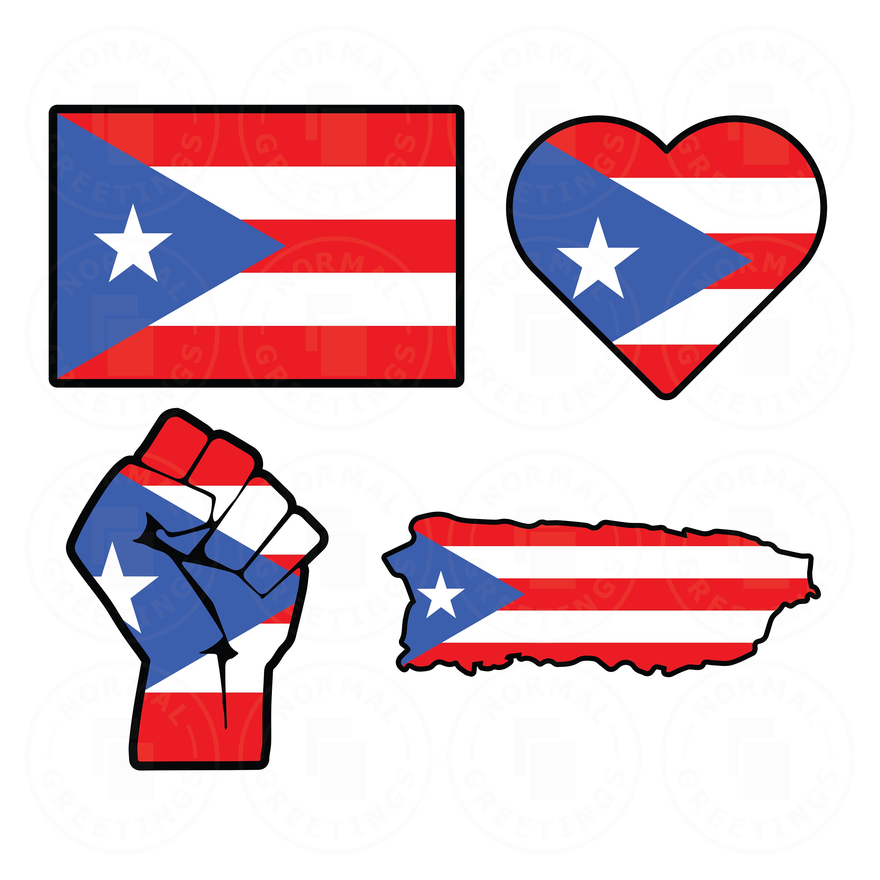 Puerto Rico SVG PNG Bundle Puerto Rican Flag Boricua Nuyorican - Etsy