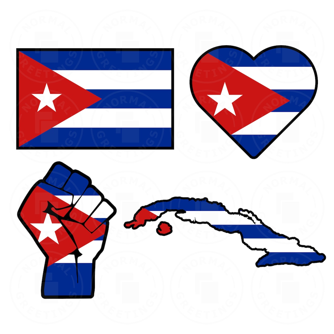 Cuba SVG PNG Bundle Flag Bandera Cubana Cricut Files Cut Files Vector ...