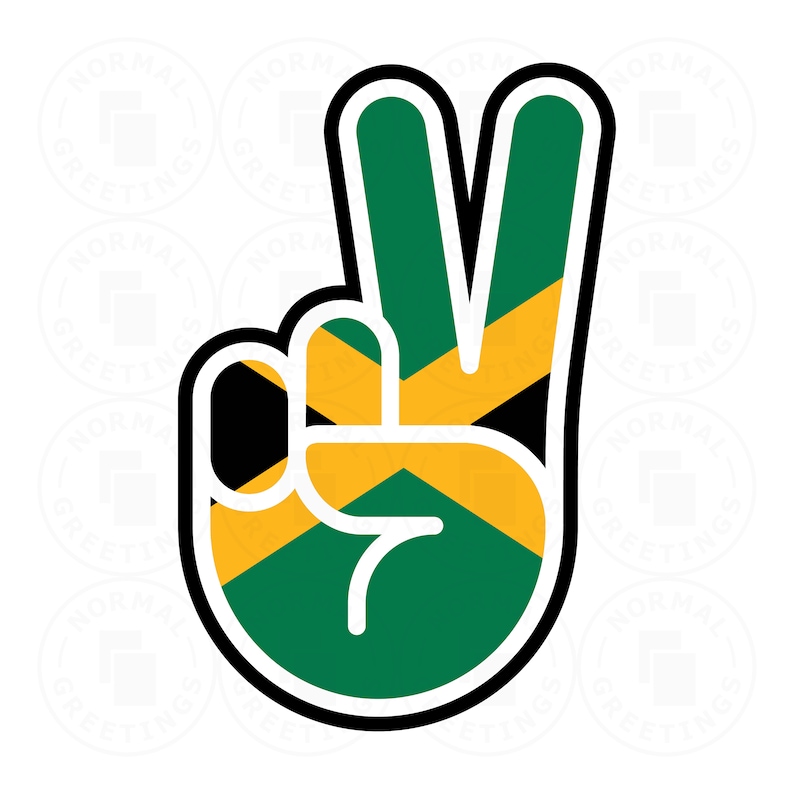 Jamaica Flag Peace Sign SVG PNG Bundle Jamaican Flag Caribbean - Etsy