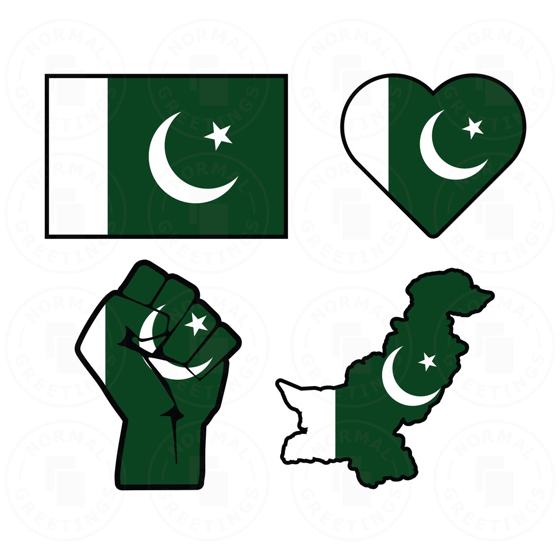 Pakistan Flag SVG PNG Bundle Pakistani Flag Cricut Cut Files - Etsy