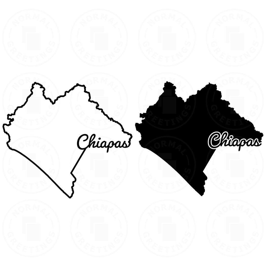 Chiapas México SVG PNG Mexicano Mexican Cricut Cut Files Vector Estado ...