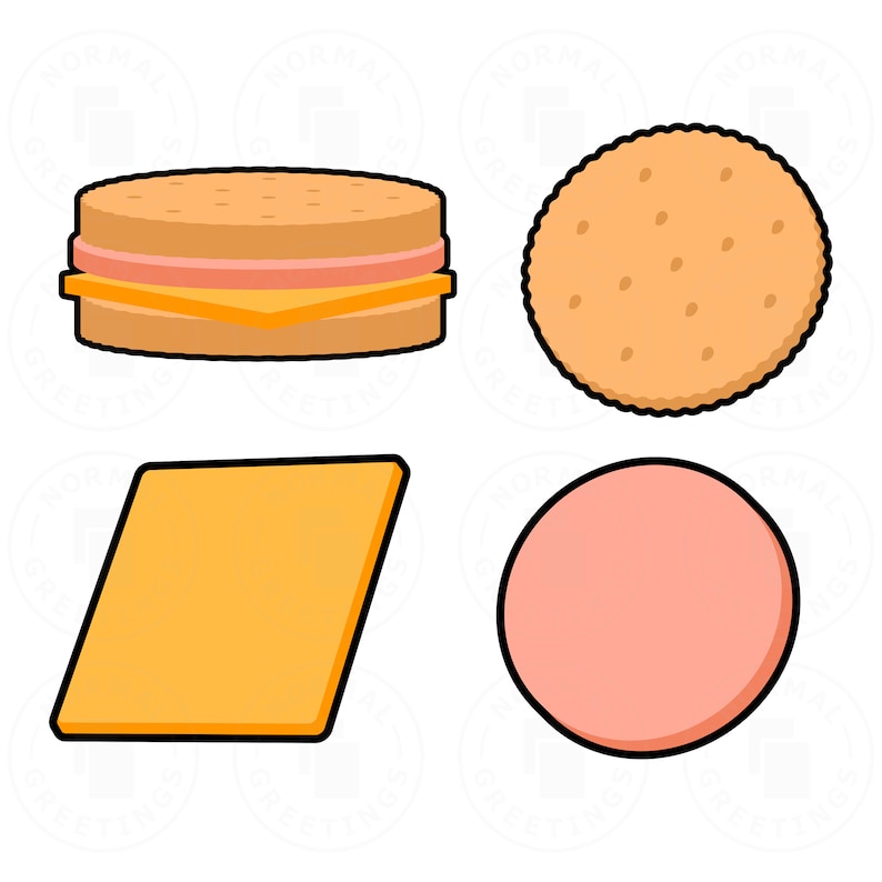 Ham and Cheese Lunchable Style SVG Bundle Ritz Cracker | Etsy