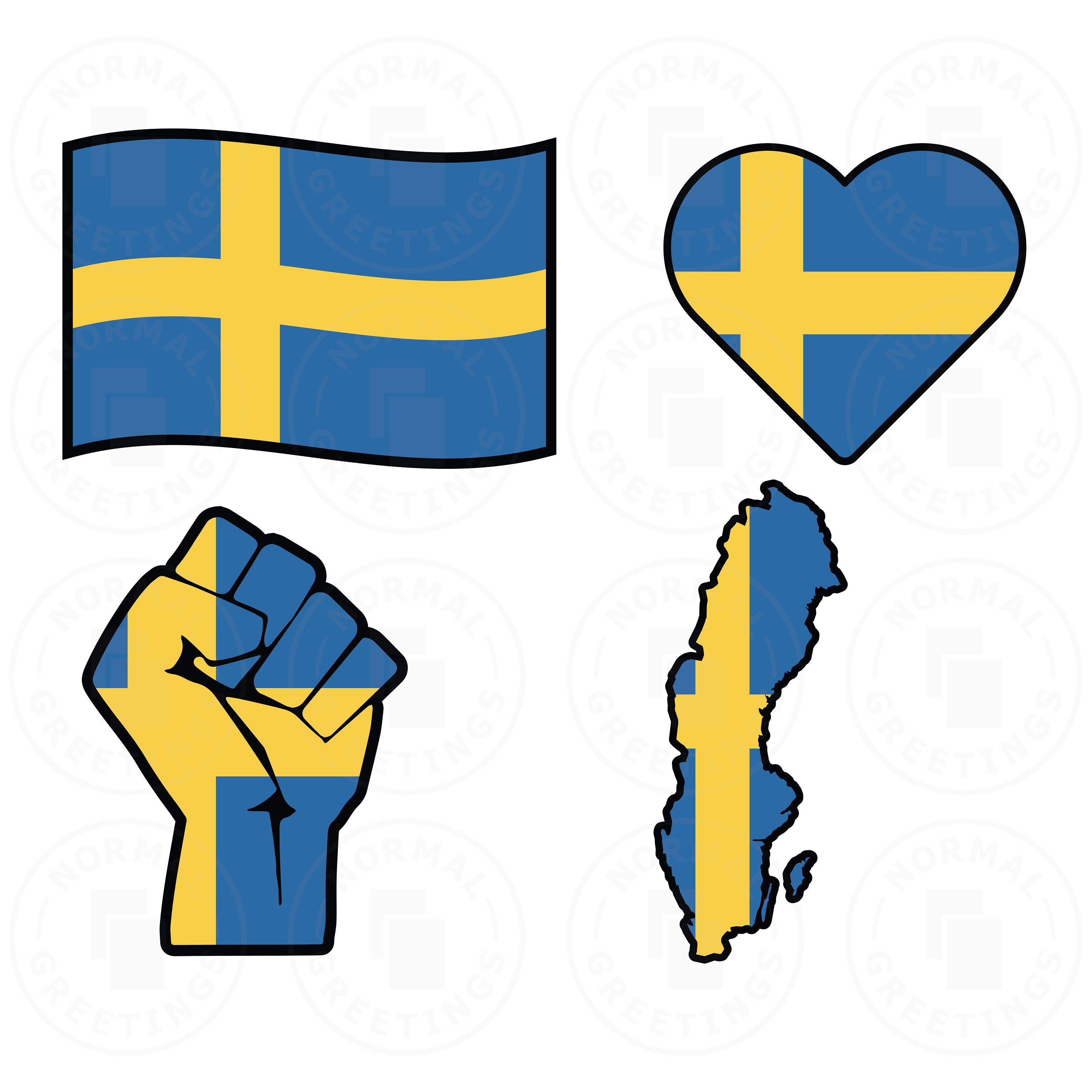Sweden Flag SVG PNG Swedish Flag Swedish Pride Scandinavia - Etsy