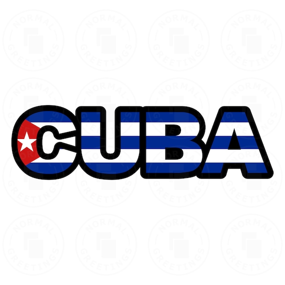 Cuba Flag Text SVG PNG Flag Bandera Cubana Cricut Files Cut - Etsy