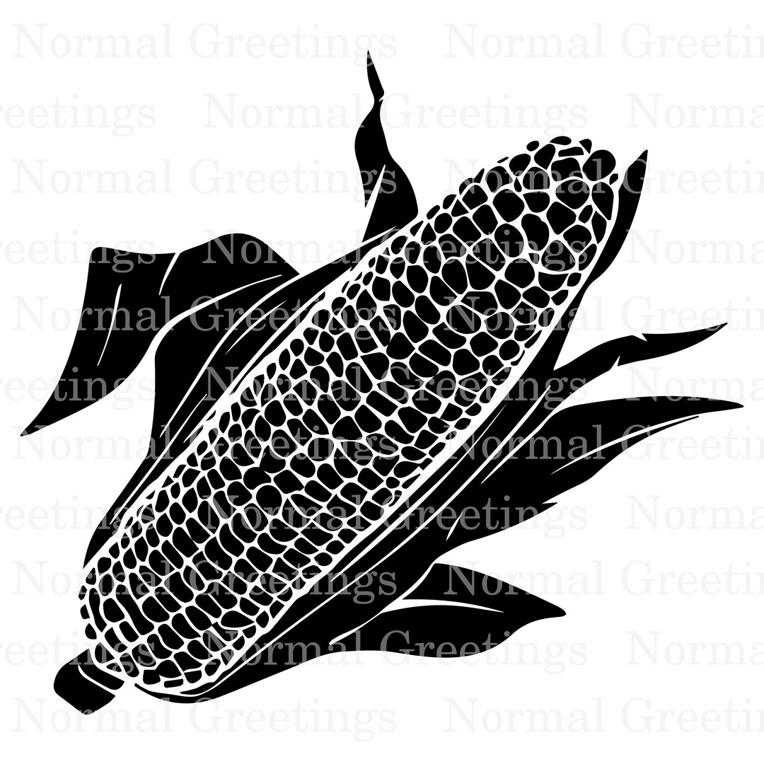 Corn on the Cob in a Husk Vector Graphic Cricut Cut Files Corn SVG Corn ...