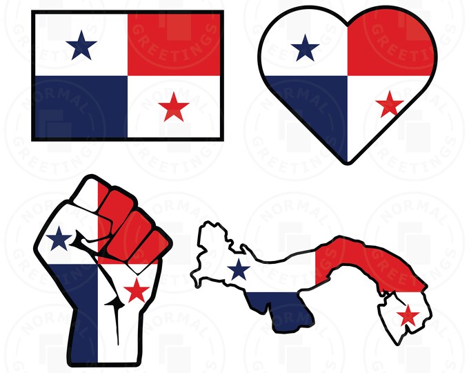 Panama Flag SVG, Panamanian National Nation Country Banner, Cricut Cut ...