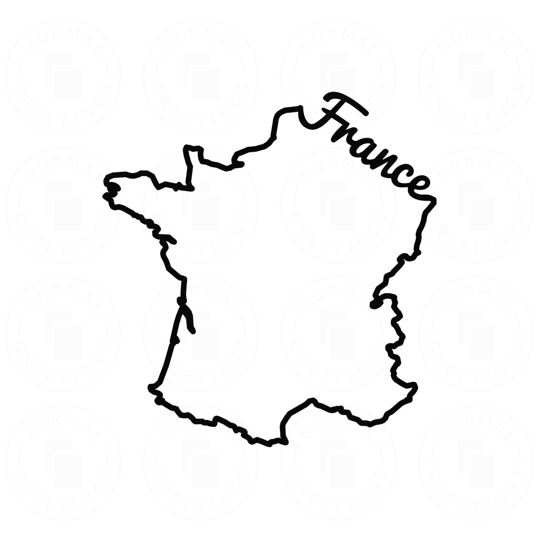 France Outline Script SVG PNG Bundle French Pride Europe Cricut Cut ...