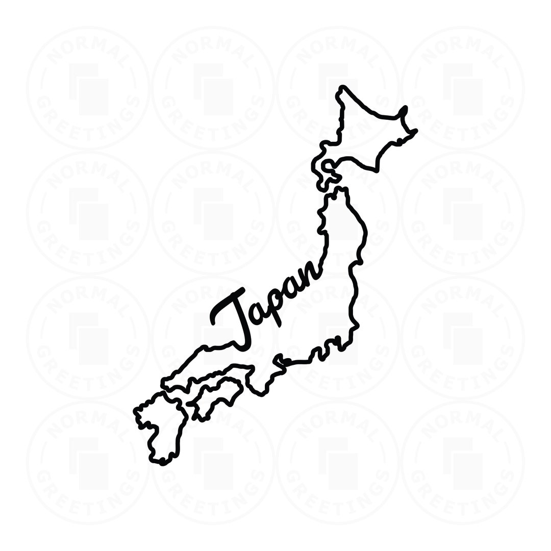 Japan Outline Script SVG PNG Japanese Pride Cricut Files Cut Files ...