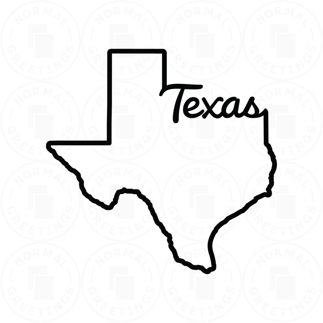 Texas Map Stencil Outline Script Font Texan American Cricut Files Cut ...