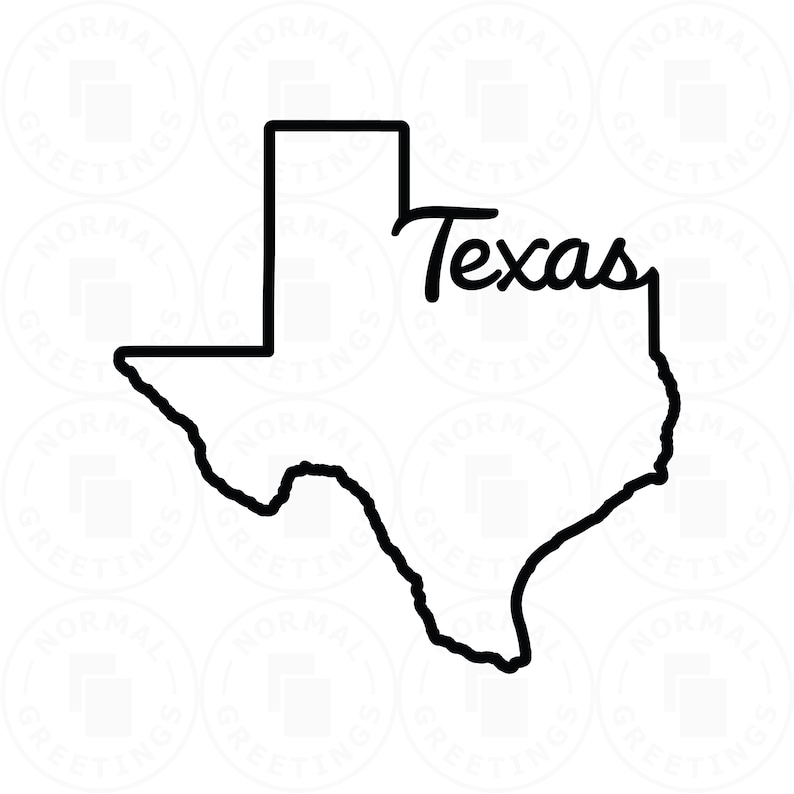 Texas Map Stencil Outline Script Font Texan American Cricut Files Cut ...