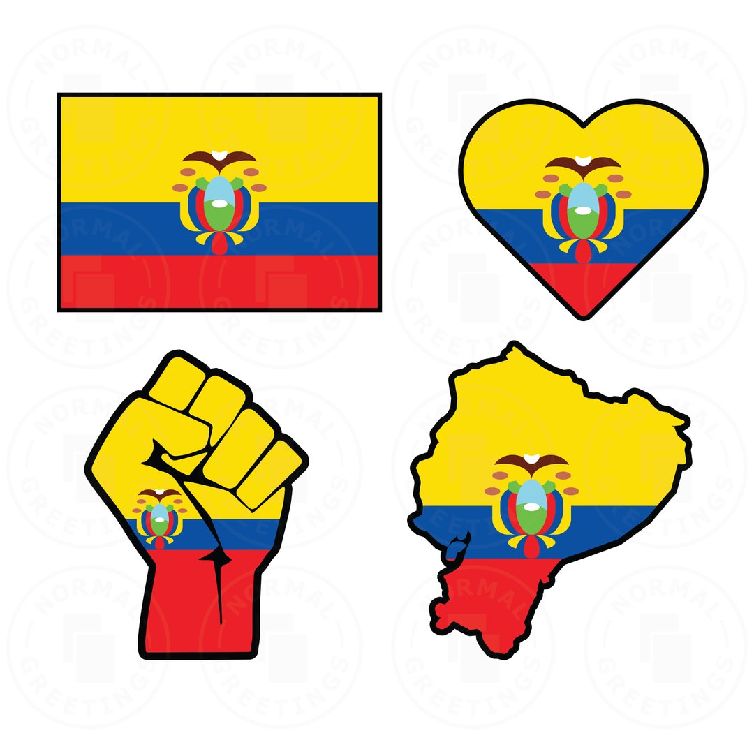 Ecuador SVG Bundle Ecuadorian Flag Bandera Ecuatoriana Minimalist ...