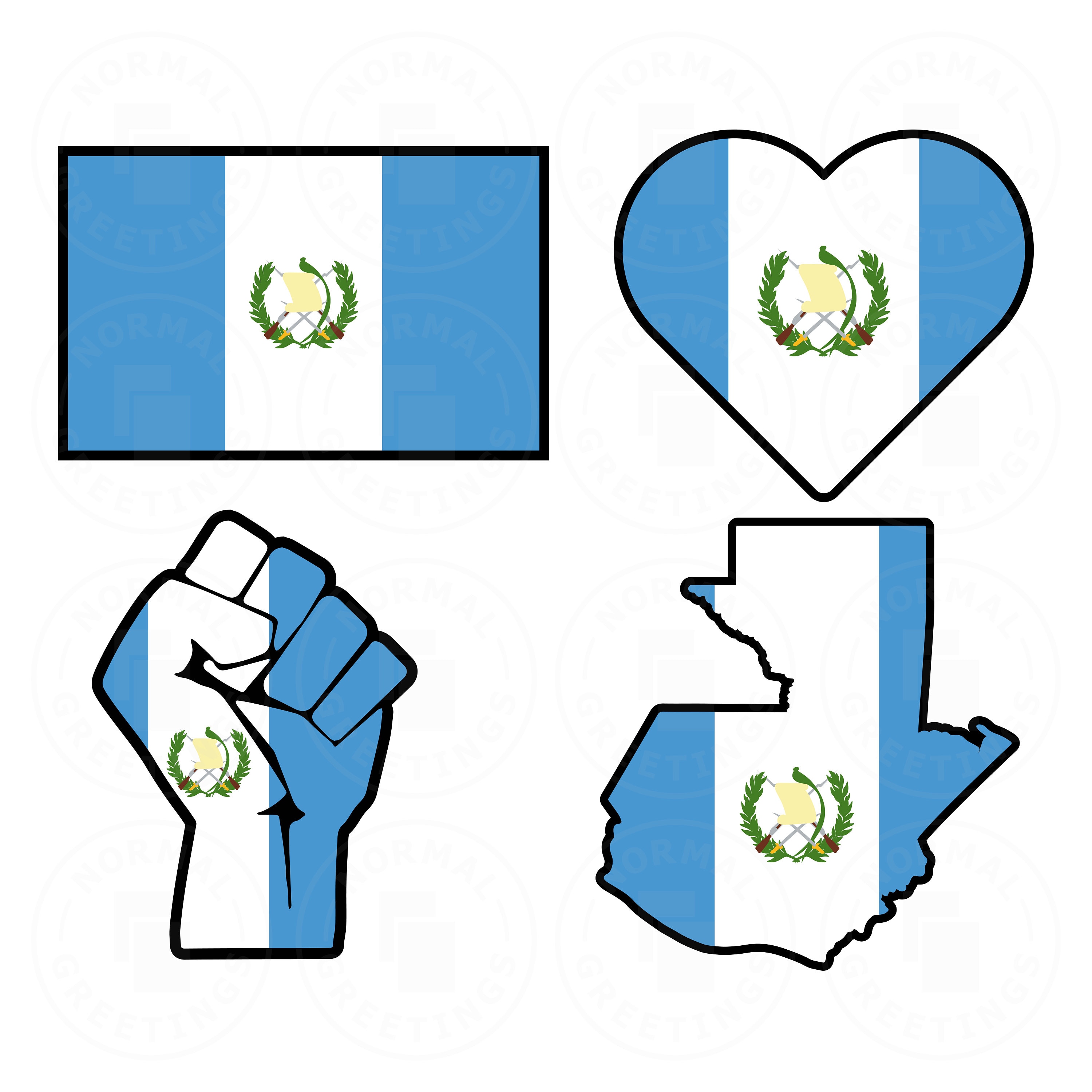 Guatemala Flag SVG Bundle Flag Bandera Guatemalteca Minimalist Simple ...